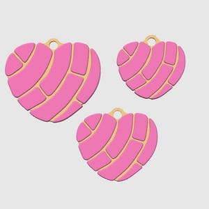 Concha Heart Keychain 3D Print File: Bakery Tag, NFC Compatible (STL ...