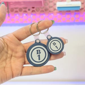 Editable Bingo Ball 3D Print File: Custom Text Keychain (digital ...