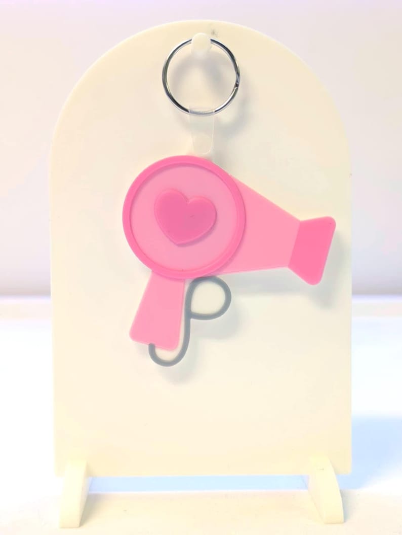Blow Dryer NFC Keychain STL/3MF Digital File Download Hairdresser Salon ...