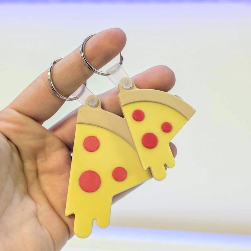 Pizza Keychain - Etsy