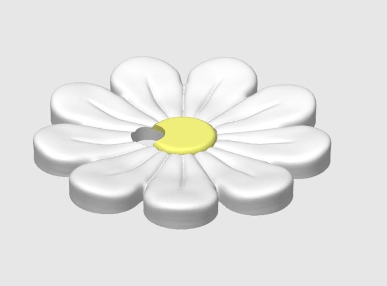 Daisy Lid Topper: 3D Print STL & 3MF File Cup Toppers (digital Download ...