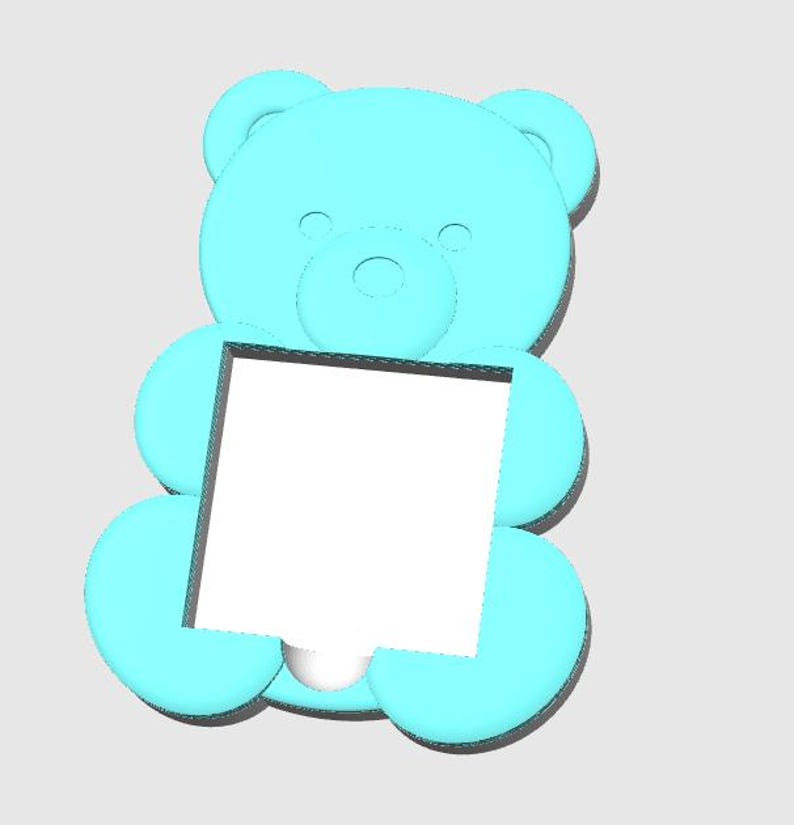 Jumbo Gummy Bear Sticky Note Holder: Desk Organizer 3D Print File (STL ...
