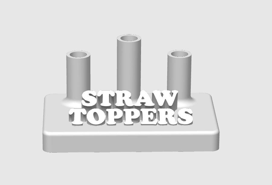 Multi Straw Holder - Straw Topper Display 3D Print File (STL & 3MF ...