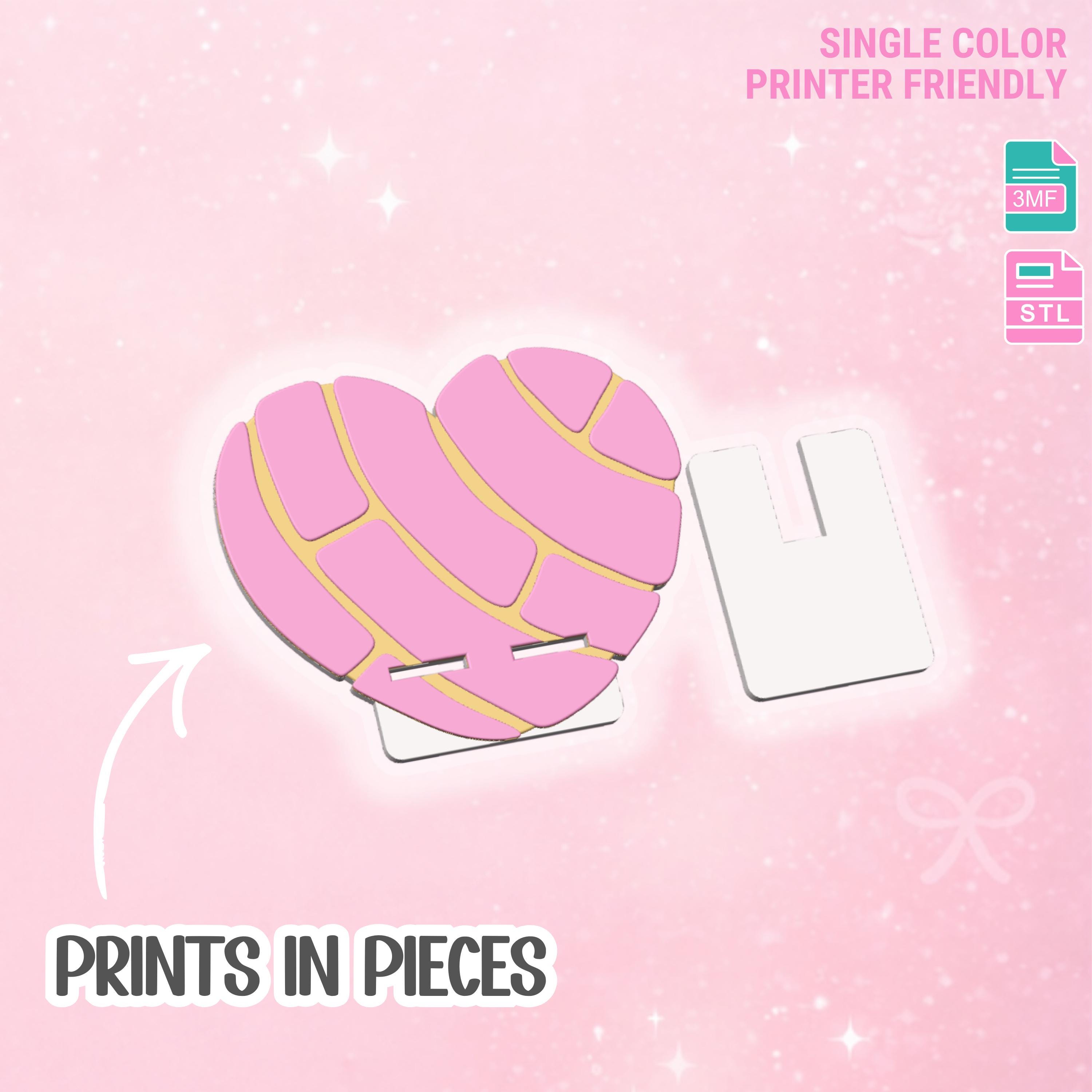 Concha Heart Phone Holder 3D Print File: Girly Desk Decor (STL/3MF ...