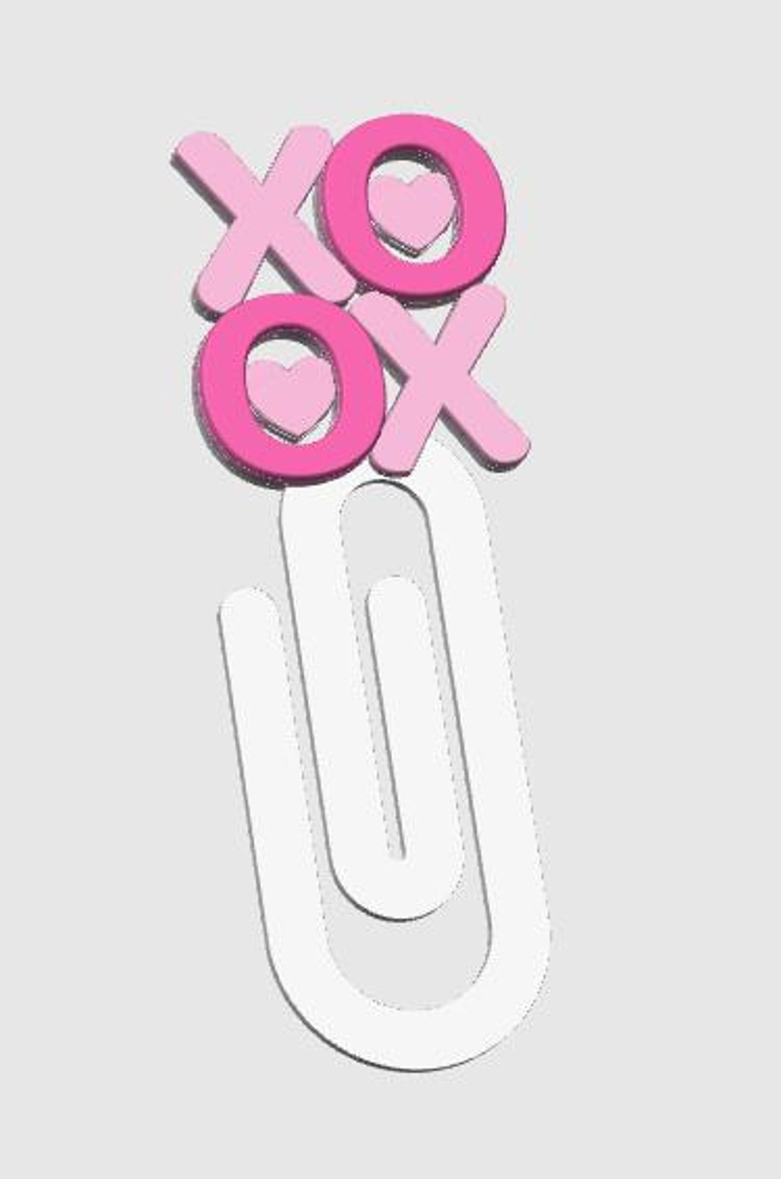 XO Hugs and Kisses Paper Clip 3D Print File (STL & 3MF Digital Download ...