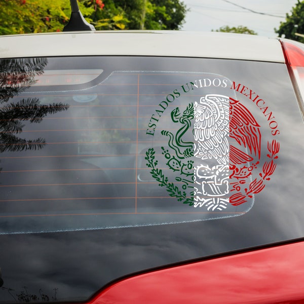 Mexican Flag Logo Car Decal - Etsy