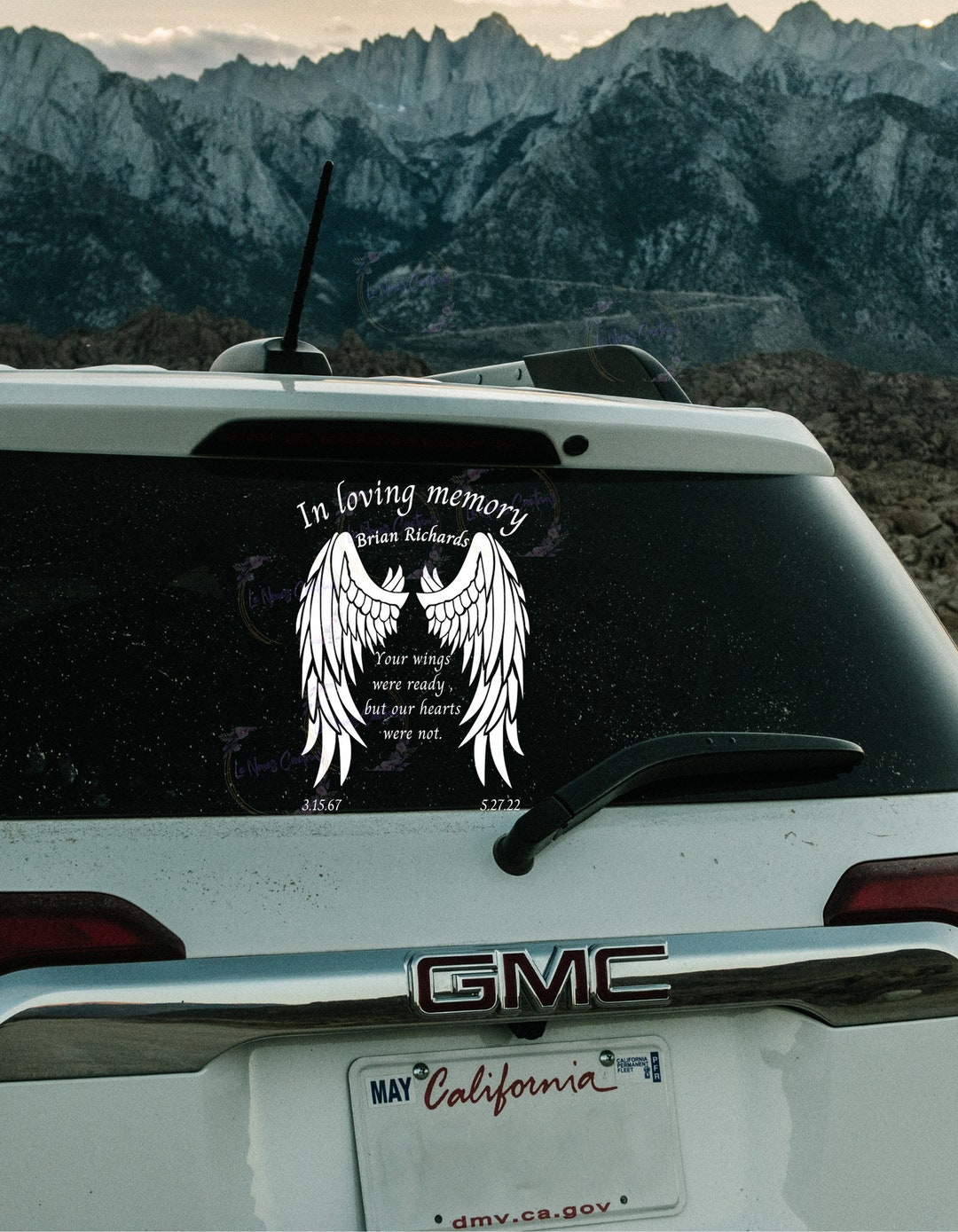 In Loving Memory Car Decal - Etsy