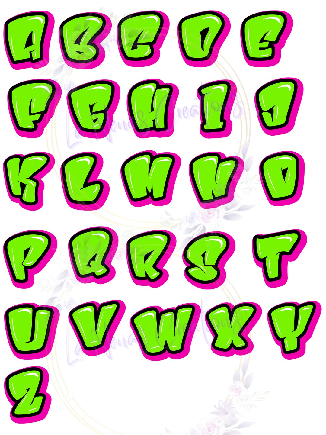 Big Head Font Letters Svgs - Etsy