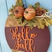 Hello Fall Door Sign, Fall Door Hanger, Fall Front Door Sign, Autumn ...