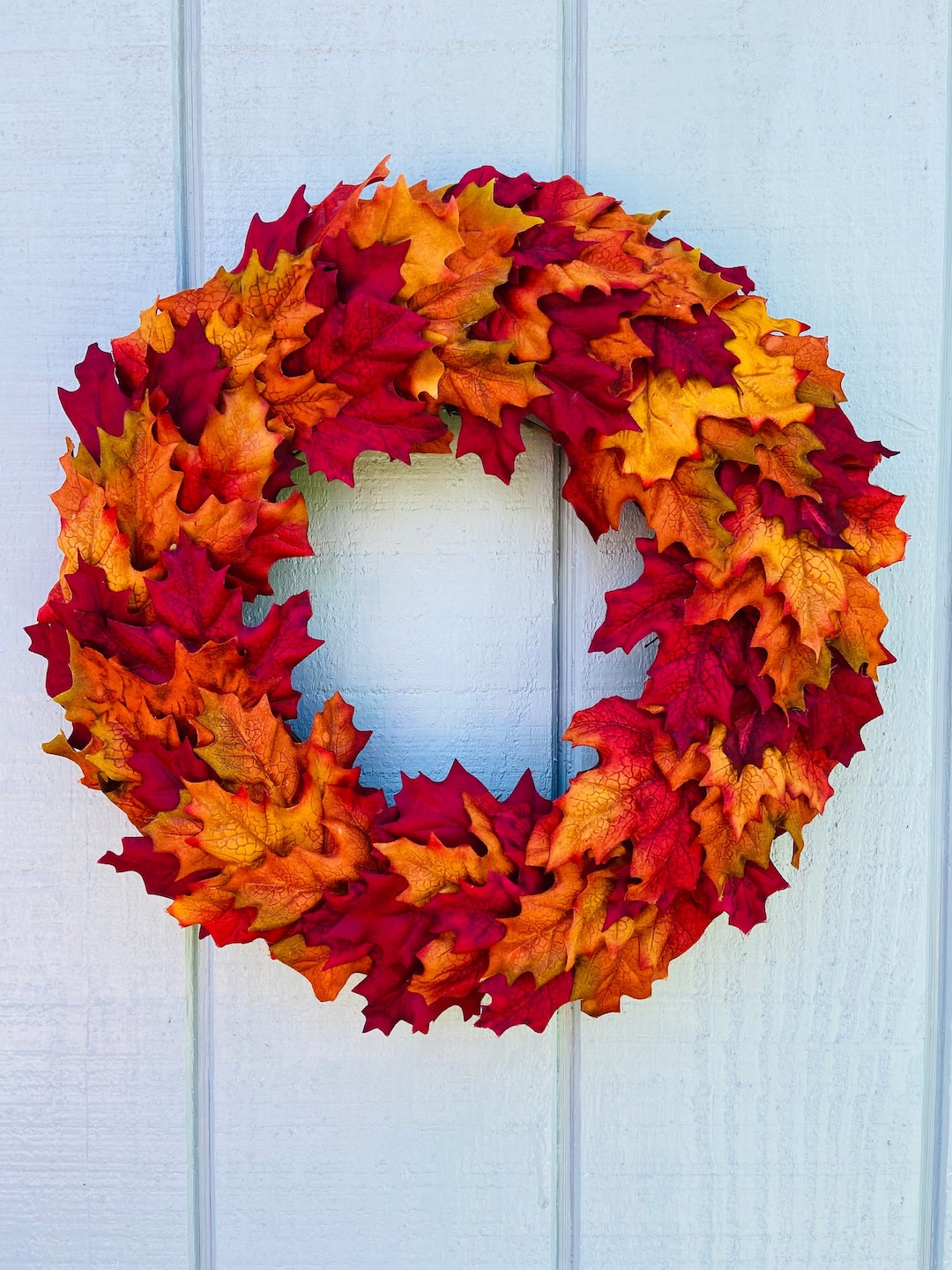 Fall Maple Wreath, Autumn Wreath, Fall Leaf Wreath, Fall Leaves Decor ...