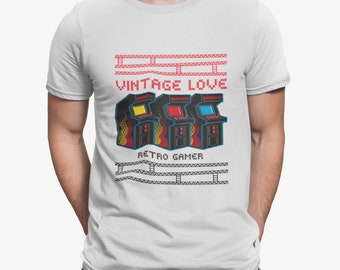 Old School Arcade Gamer T Shirt Vintage / PC Gaming / Streamer | Etsy