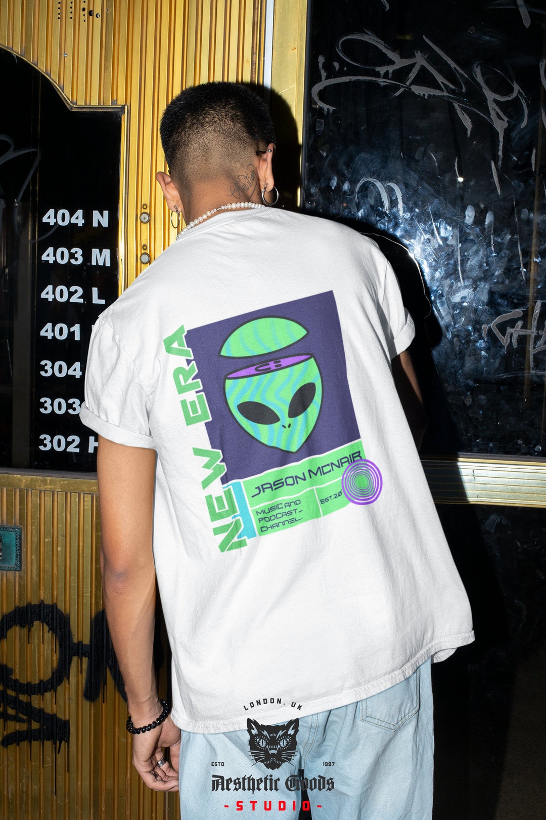 Alien T Shirt / Trippy Alien / Alien Acid / Trans Music / UFO / Rave ...
