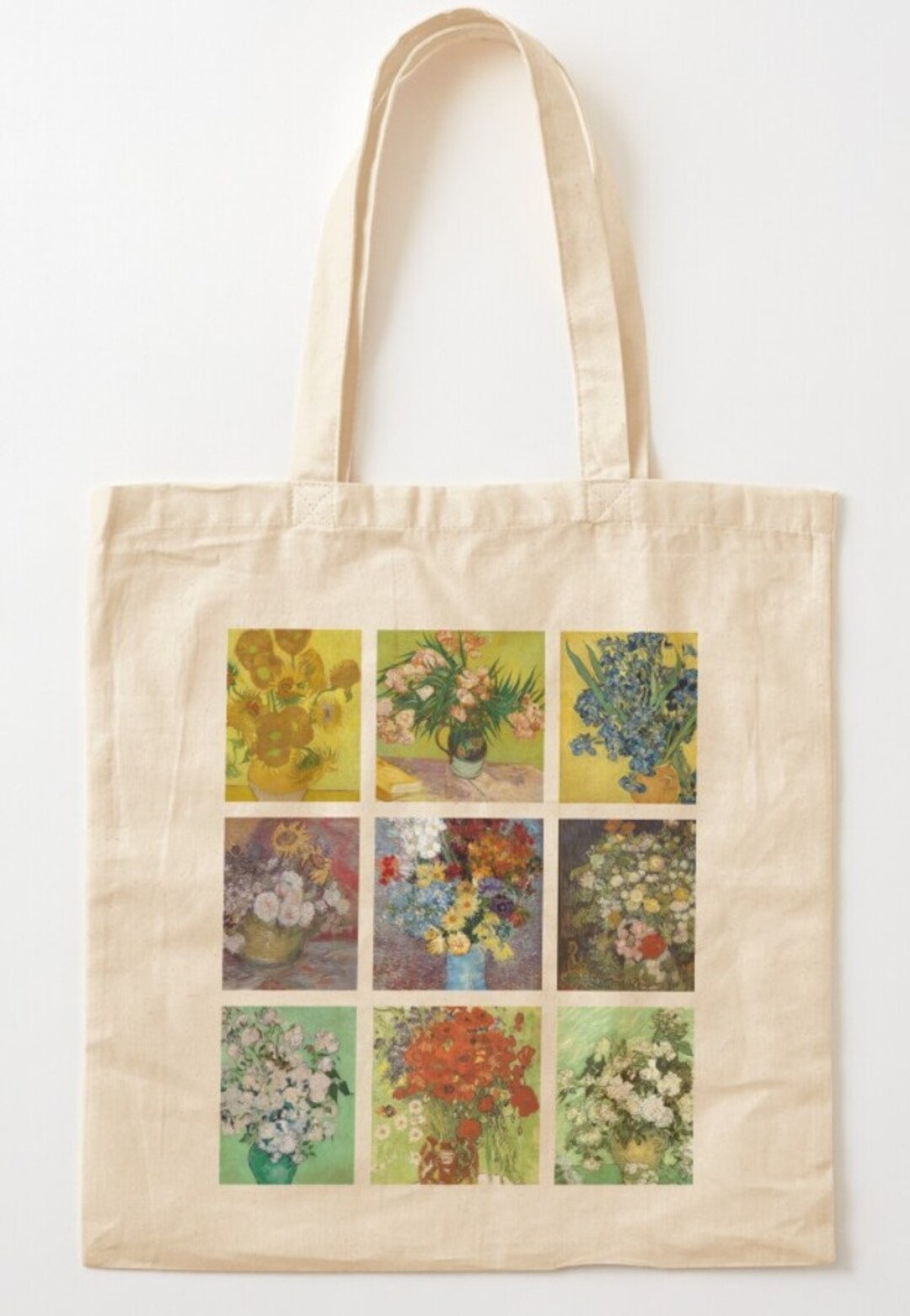 Van Gogh Tote Bag - Vincent Van Gogh Flowers Roses - Irises - Cotton ...