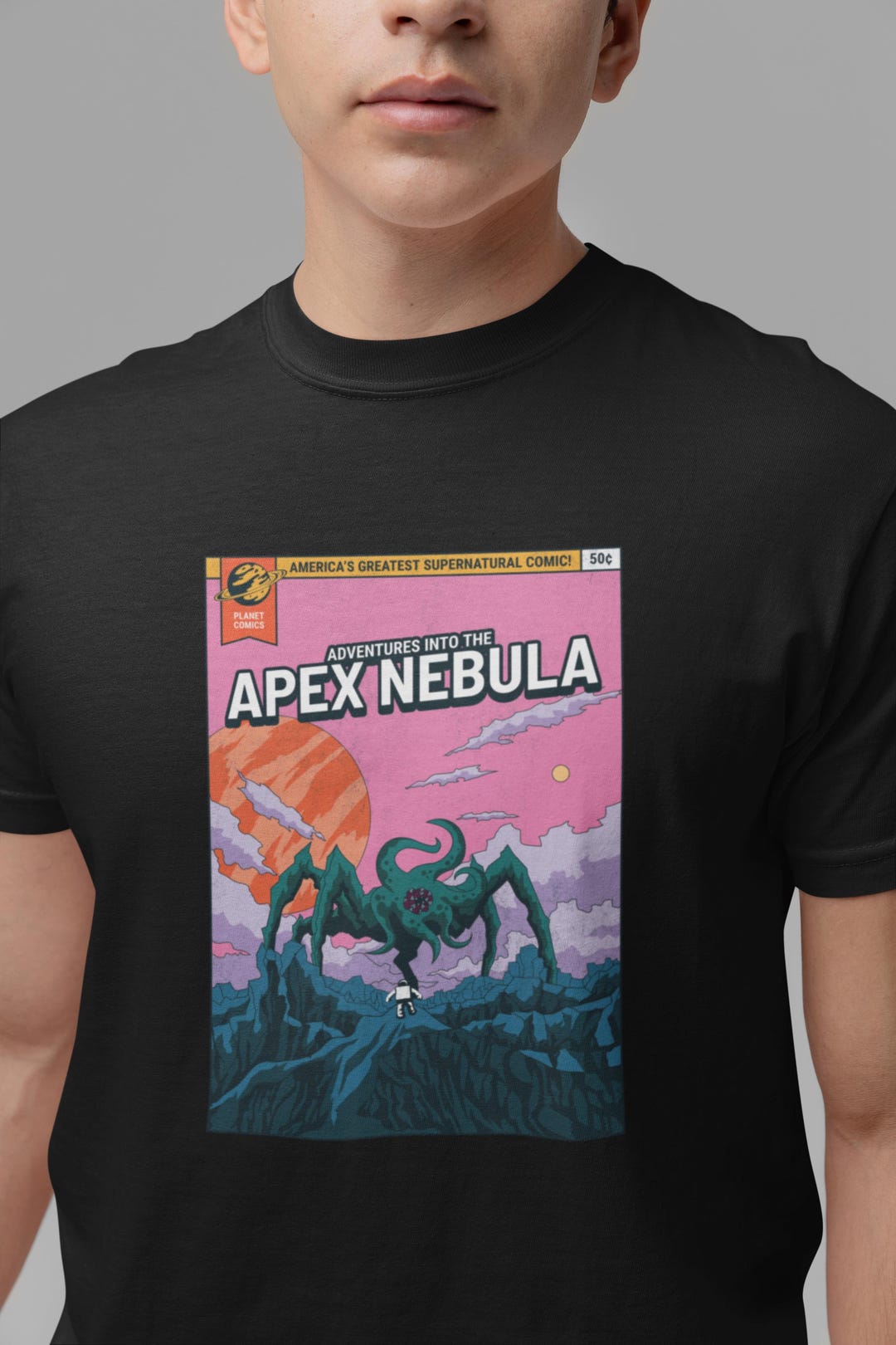 Retro Sci-fi Comics T-shirt: Apex Nebula Monster - Etsy