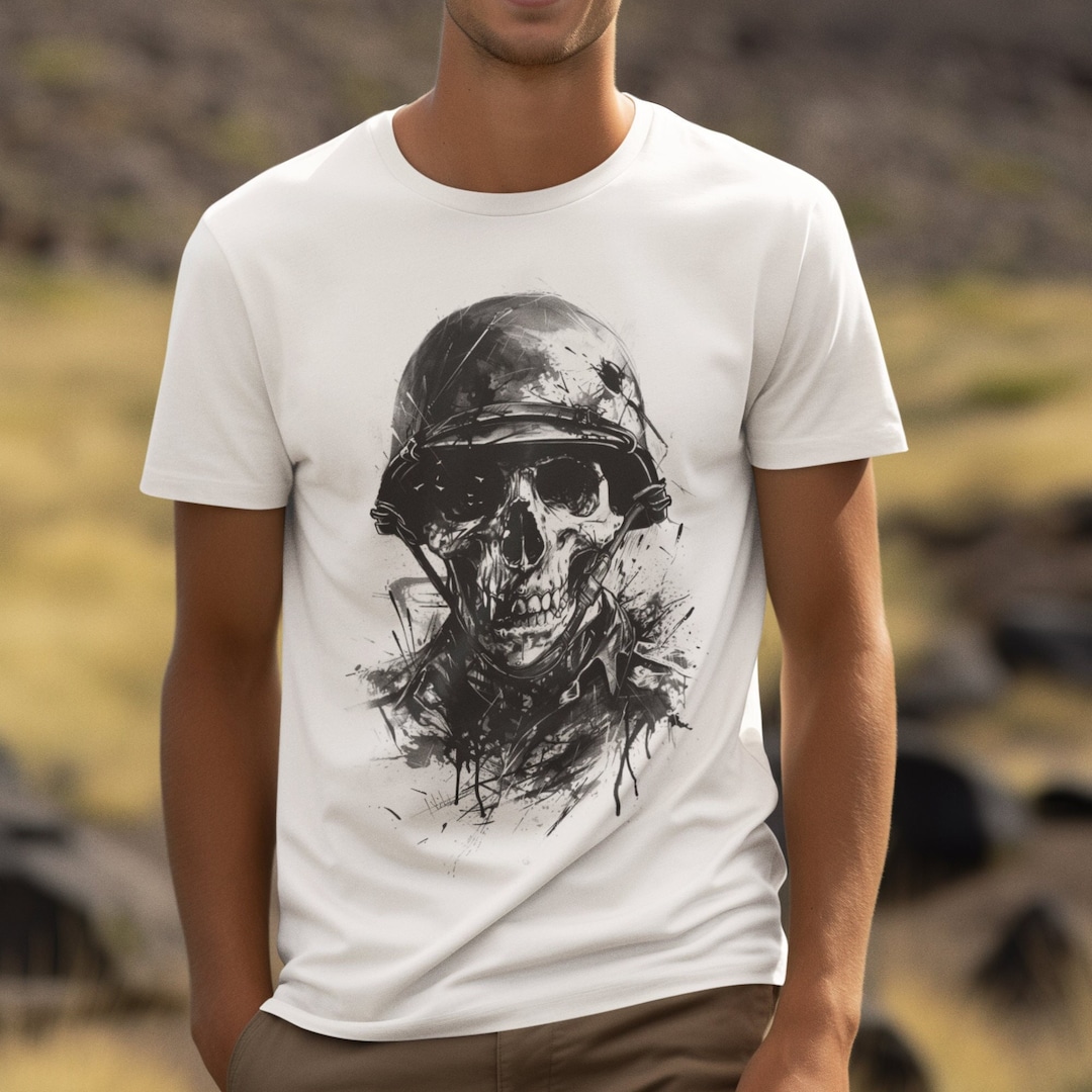 Skeleton Soldier T-shirt / WW2 /army T-shirt / Skull Army / Retro ...