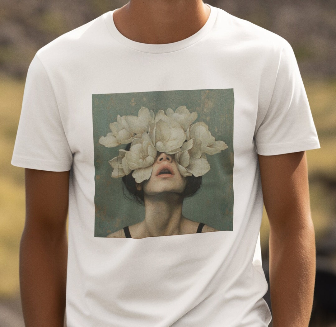 Psychedelic Flower T-shirt / Floral Illustration / Sunflowers ...