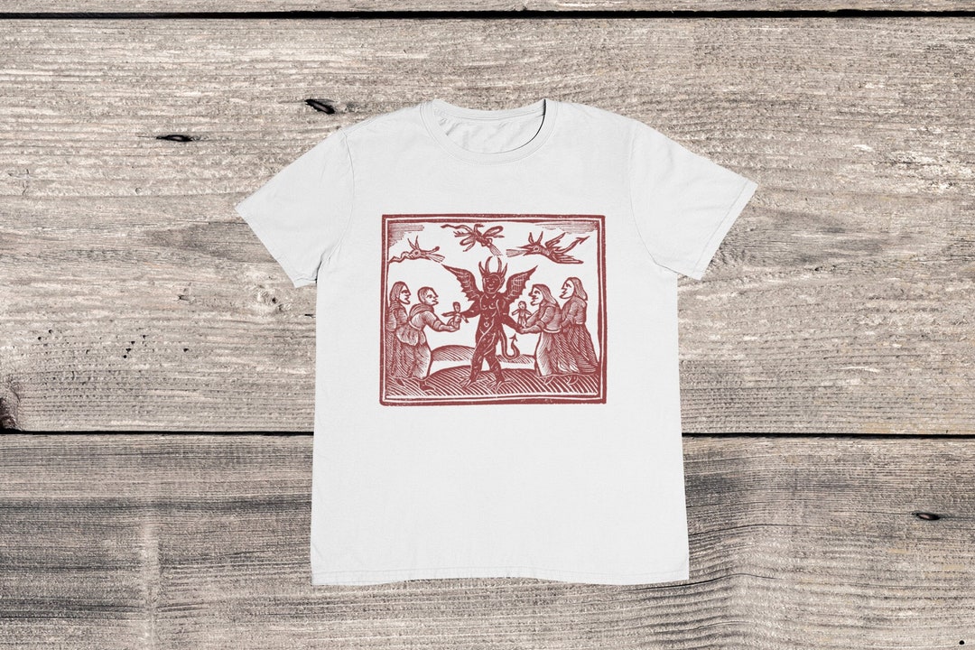 Vintage Devils in Village T Shirt / Satan Art / Red Art / %100 Cotton ...
