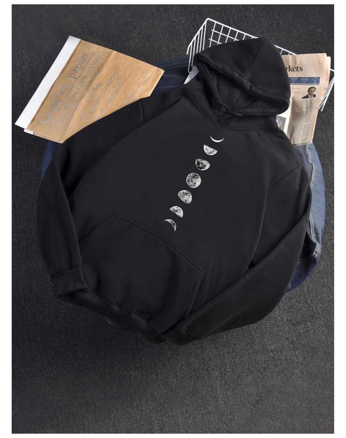 Phases of The Moon Sweatshirt / Shapes of The Moon Hoodie / | Etsy