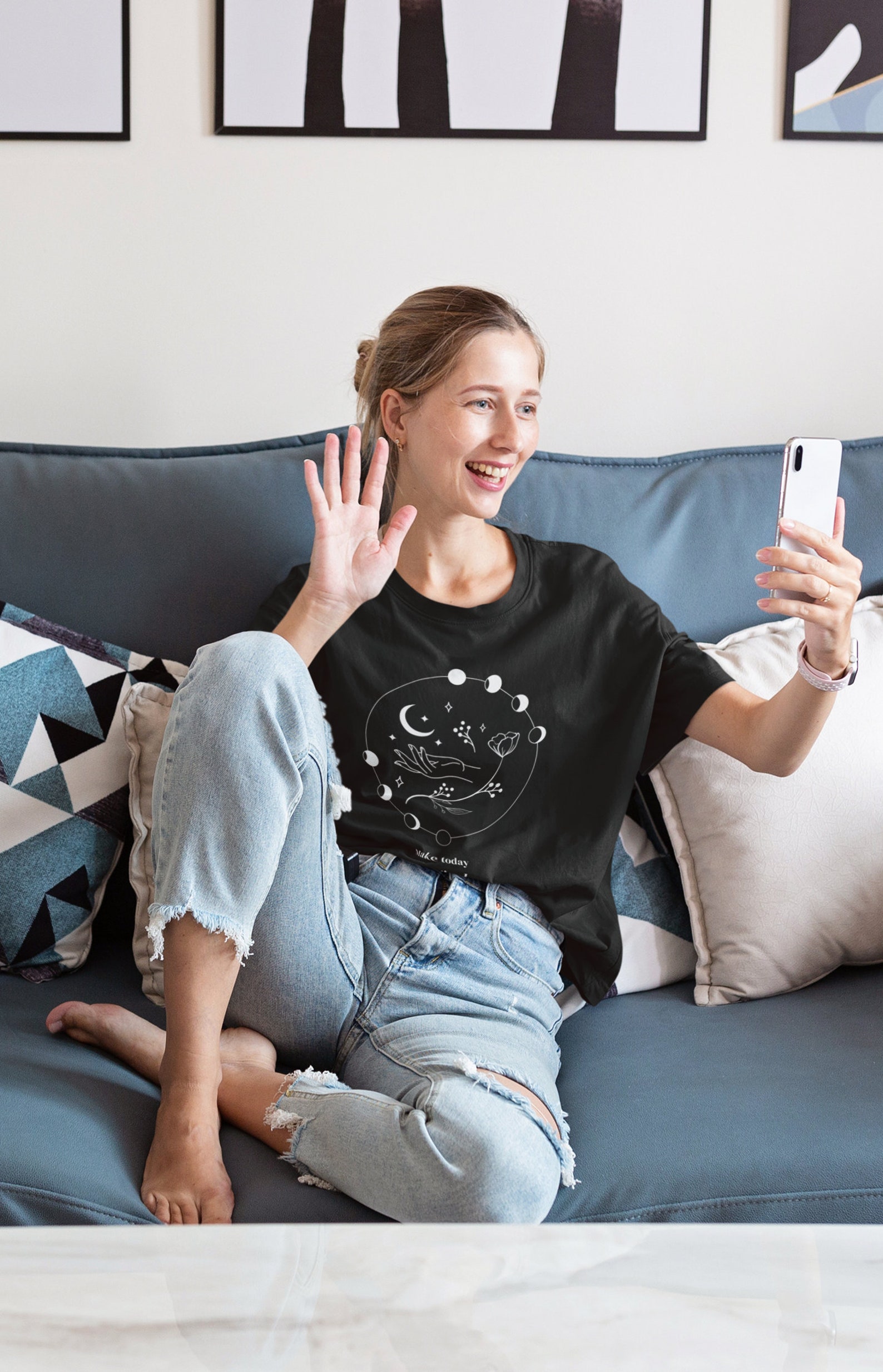 Moon Child T shirt / Moon Shapes T shirt / Zodiac / Astrology | Etsy