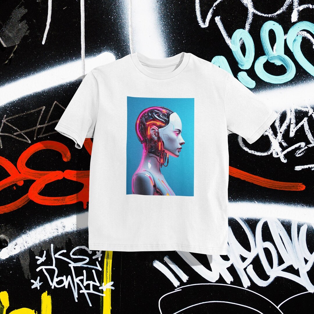 Female Robot T Shirt - Cybercore - Future - Sci-fi - Cyborg - Robotic ...