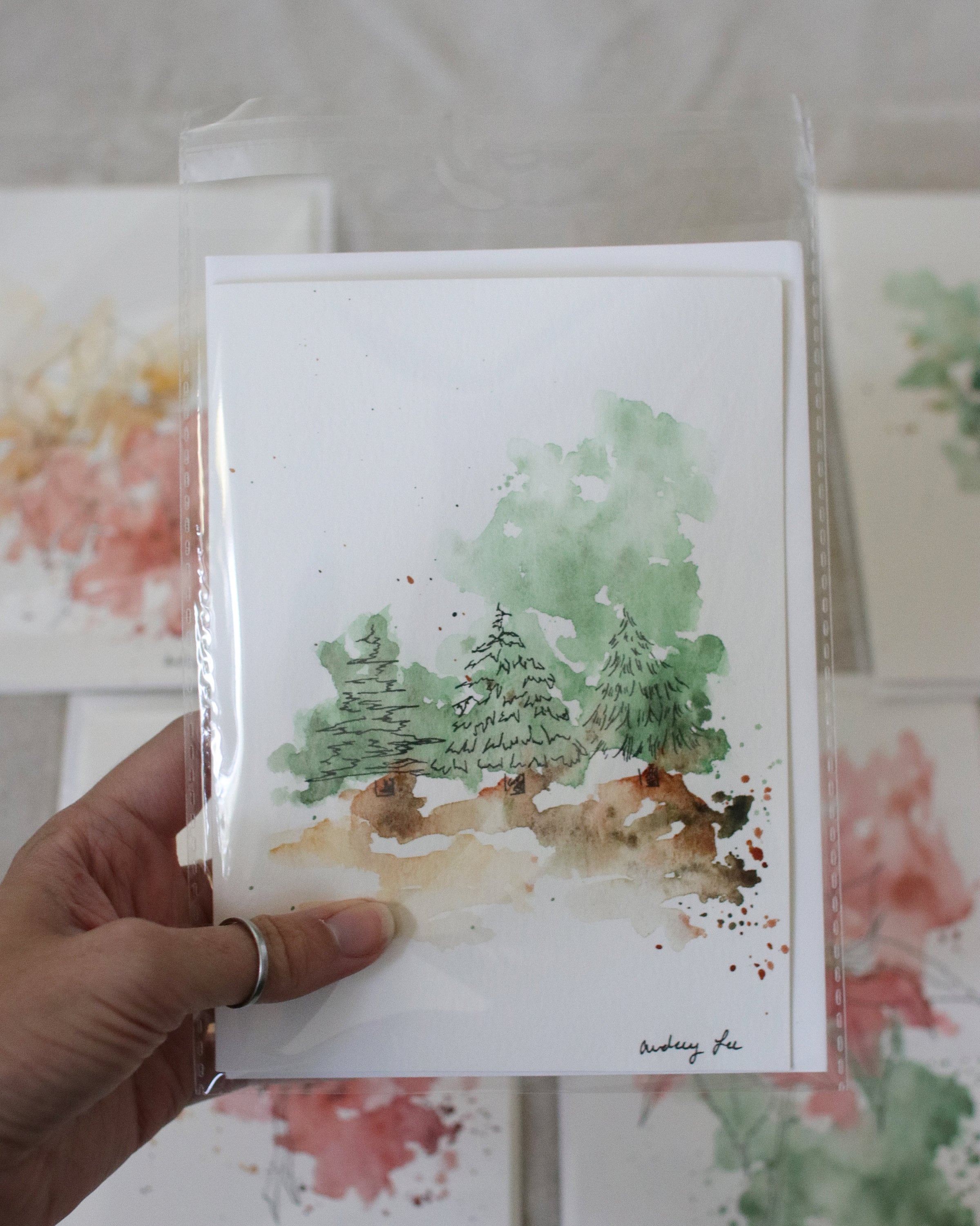 Hand Painted Watercolor Christmas Cards - Etsy