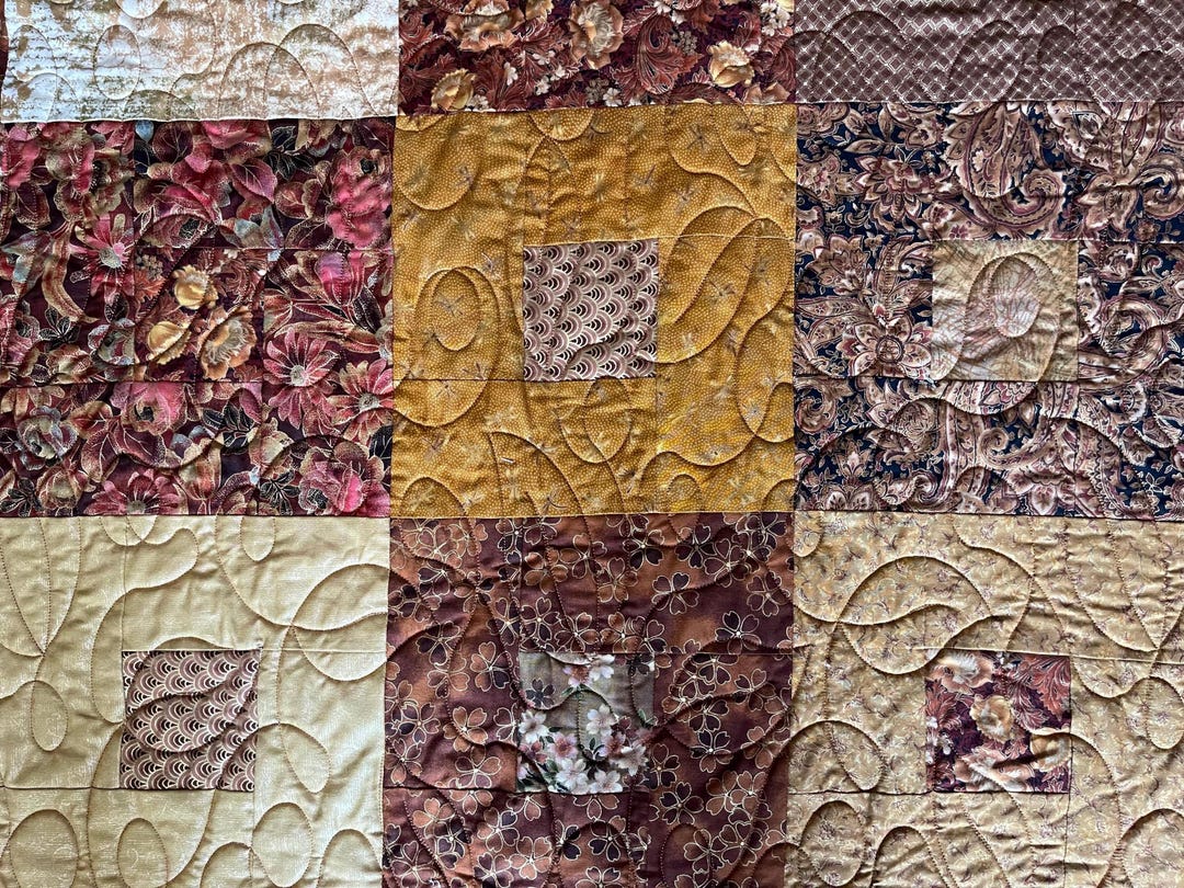 Golden Squares Quilt - Etsy
