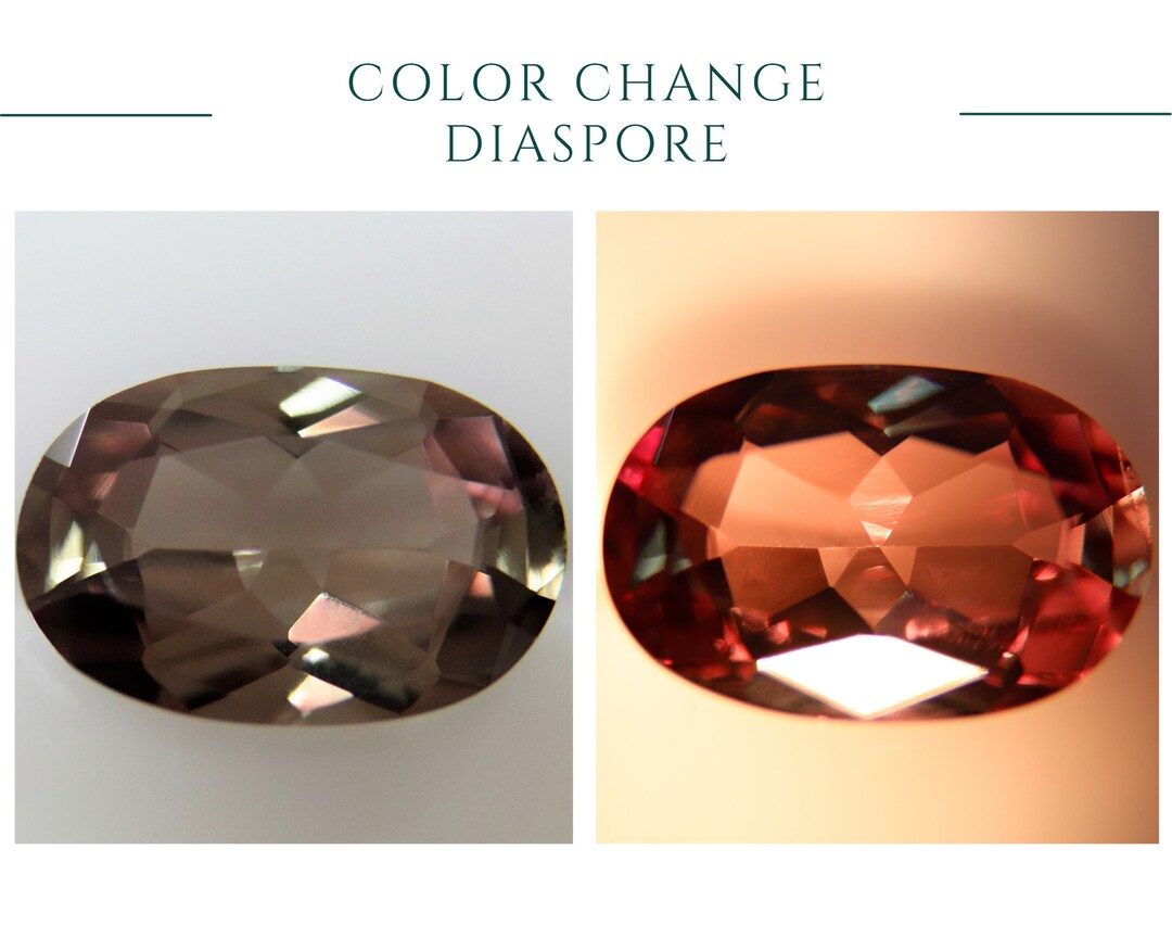 Color Change DIASPORE 5.30 Ct, VVS Clean, Also Known as "csarite" in ...