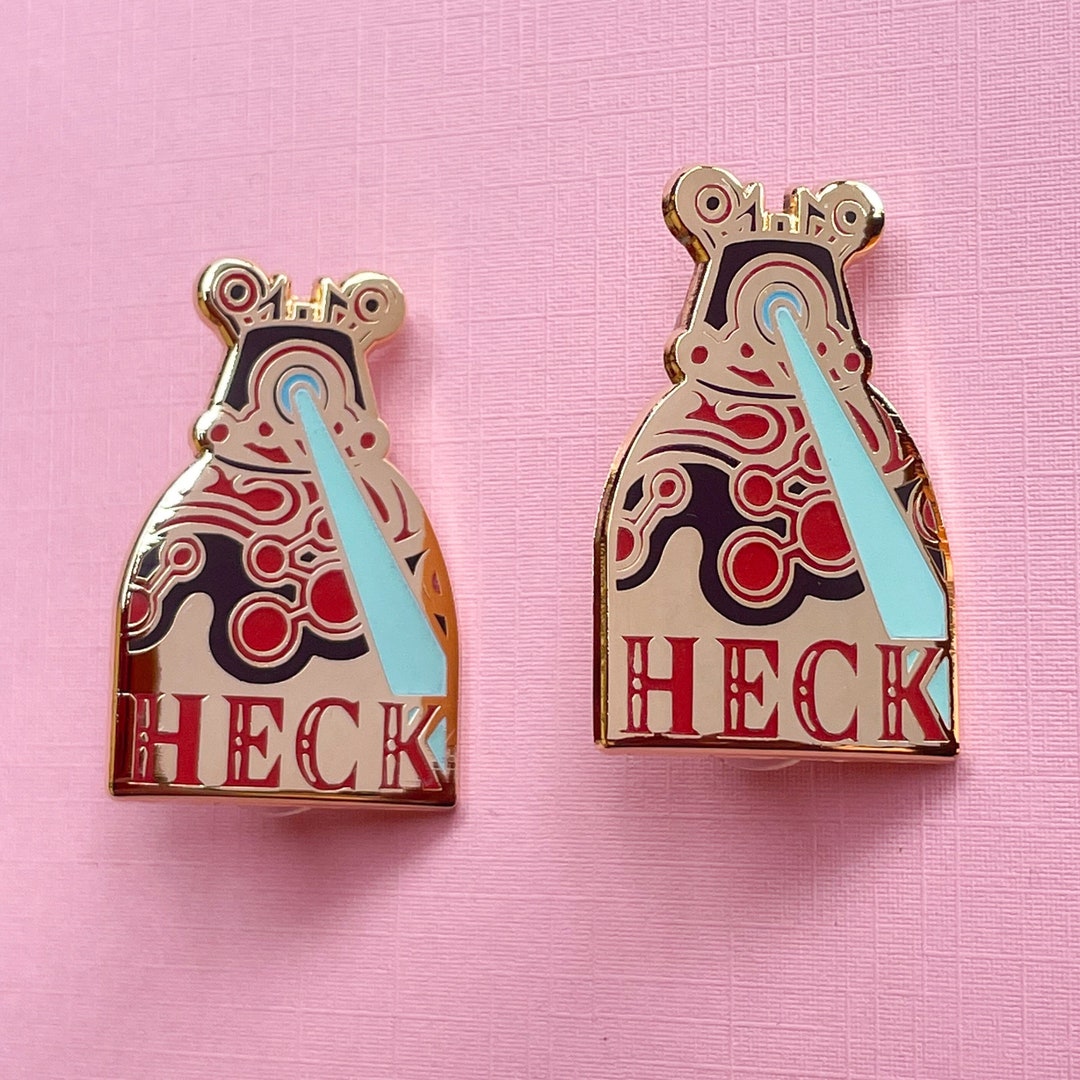 FLAWED Heck Guardian Enamel Pin - Etsy