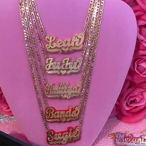 Name Plate Necklace Nameplate Necklace Custom Name Necklace Chain ...