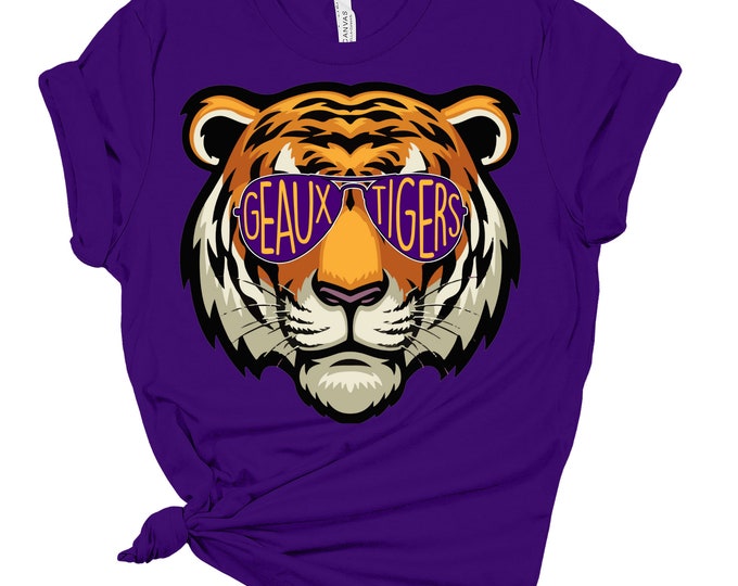LSU Tiger Face Shirt, Geaux Tigers Shirts, Louisiana Tigers Shirt, Lsu ...