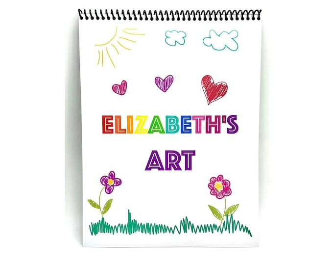 Personalized Art Sketch Book, Custom Blank Art Book, Child's Sketch ...