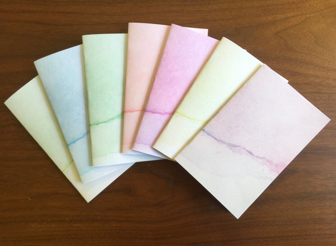 Watercolor Notebooks - 6 Pack - Handmade USA - Etsy