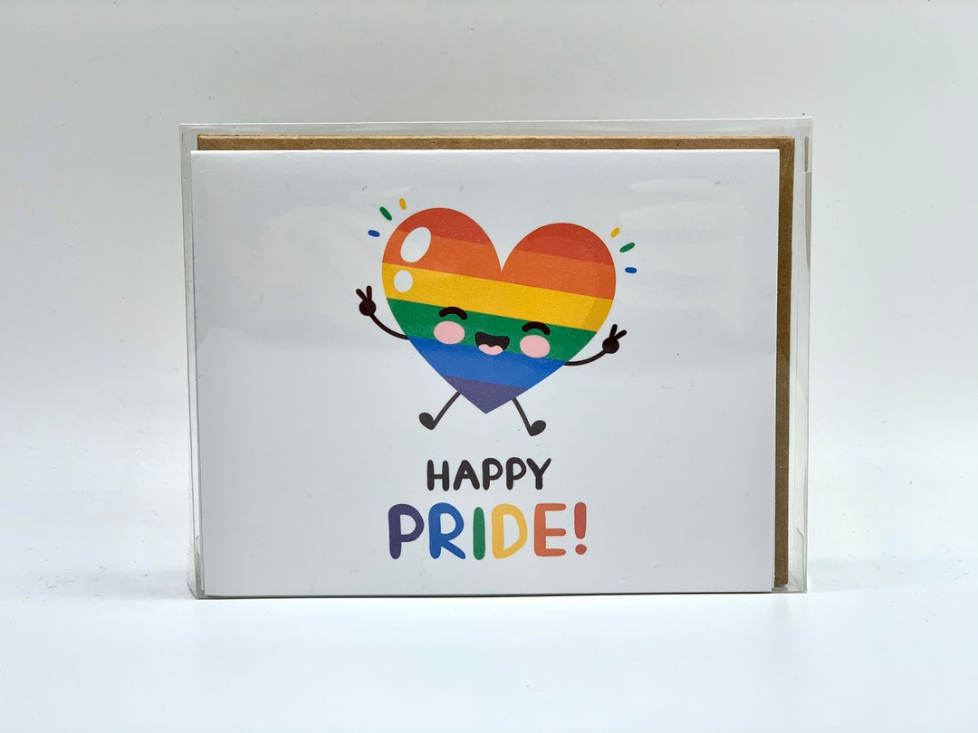 Happy Pride Card, Love Cards, Blank Greeting With Envelope Thank You ...