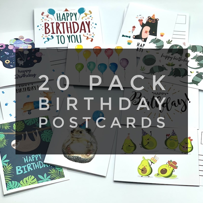 Birthday Postcard - Etsy