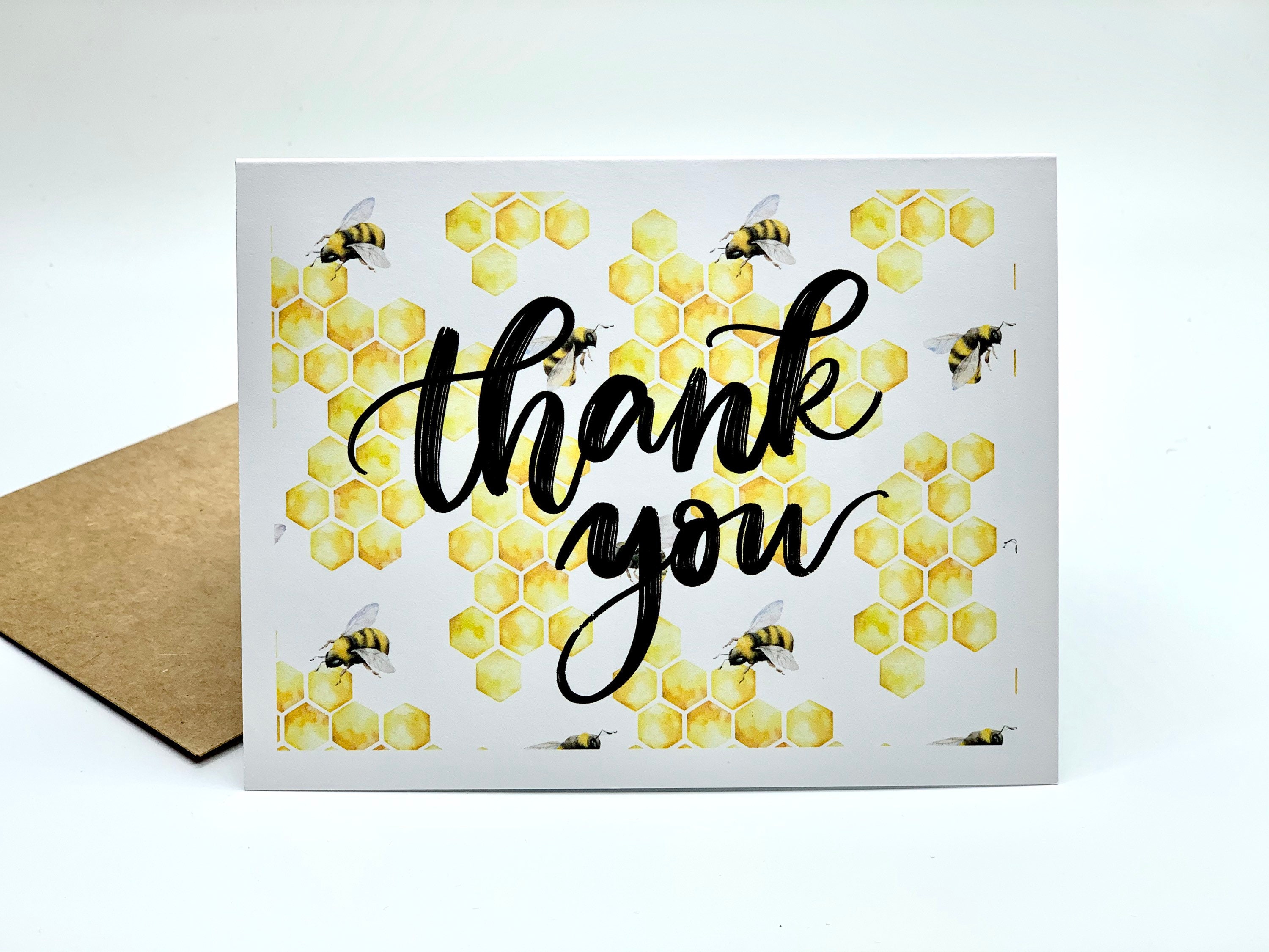 Honey Bee Thank You Cards bees Best quality Blank Greeting | Etsy