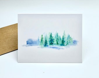 Winter Scene Card | Etsy