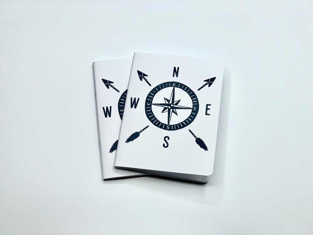 Compass Notebooks 2 Pack Pocket Notebooks Mini Notebook - Etsy