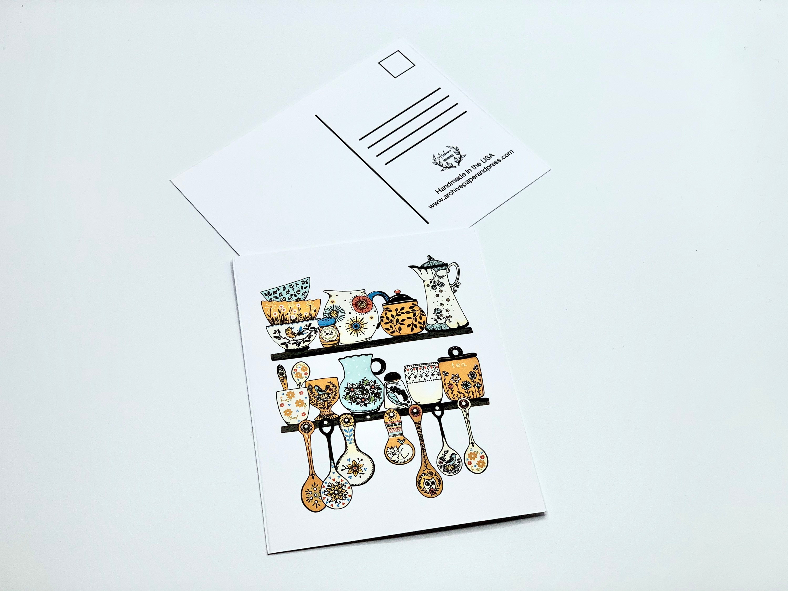 Decorative Kitchen Postcards 4 Poscards - Etsy Canada
