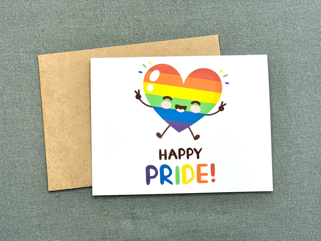 Happy Pride Card, Love Cards, Blank Greeting With Envelope Social ...