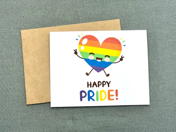 Happy Pride Card Love Cards Blank Greeting With Envelope - Etsy