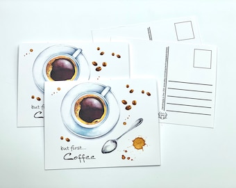 Café Coffee's Postcard 1 Postcard Thick Cardstock for Sending a ...