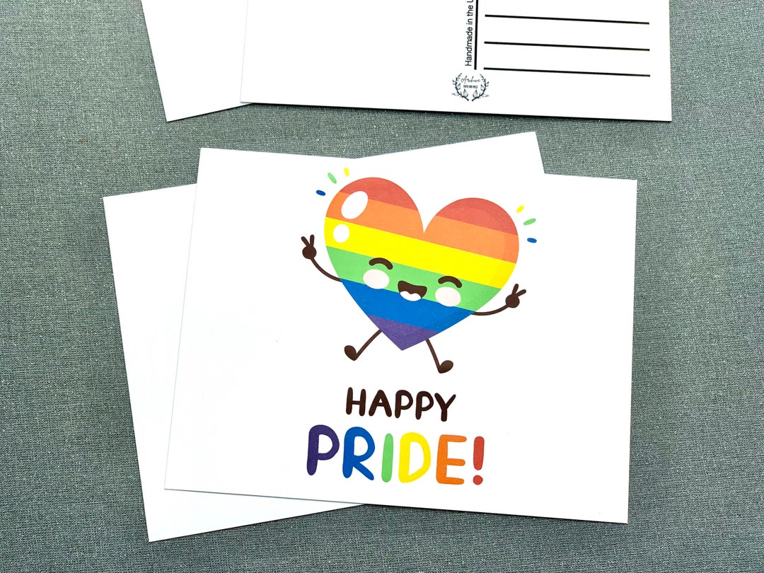 Happy Pride Postcards 4 Post Cards Penpal Letter Pride Month Cards ...