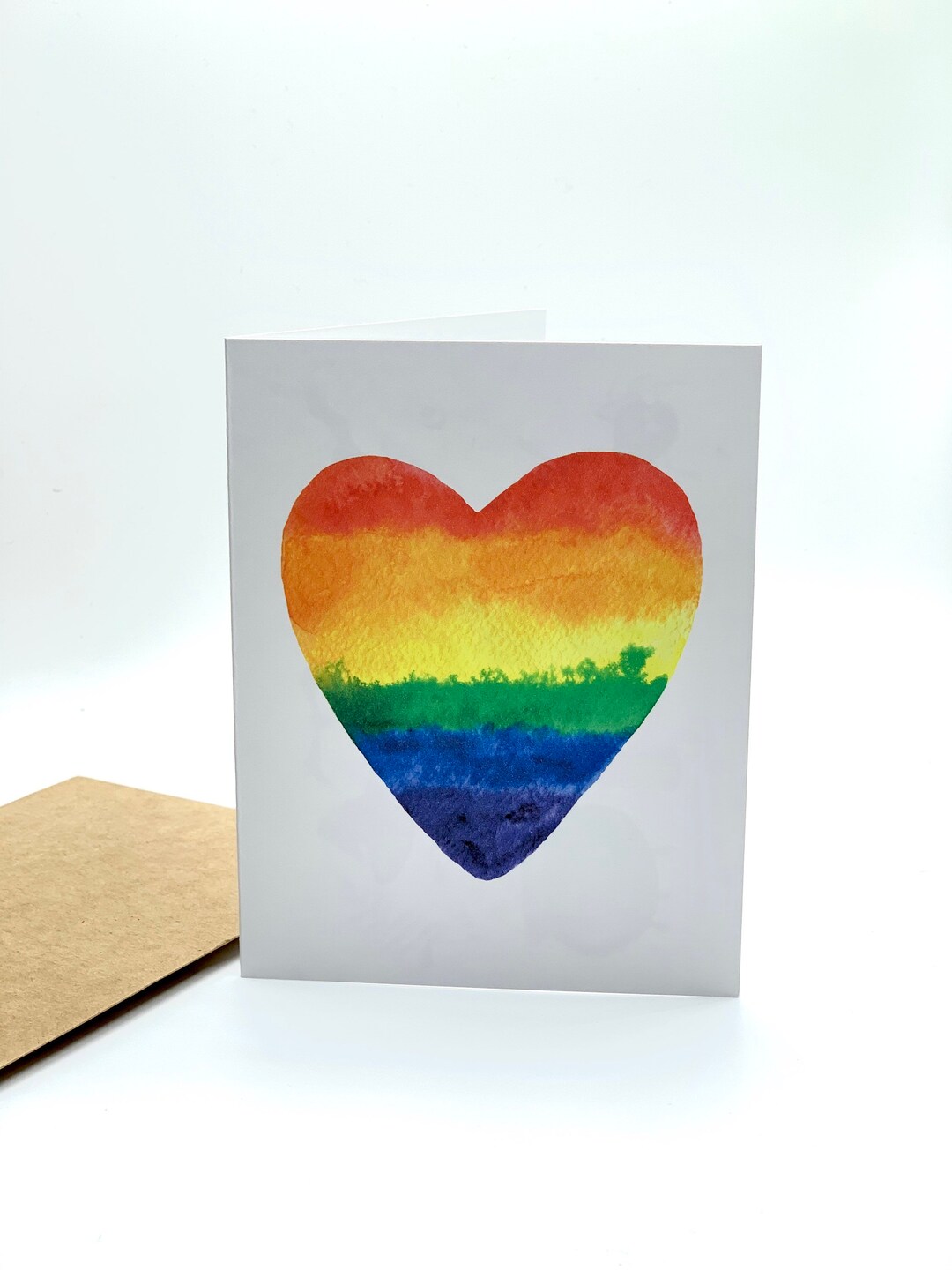 Rainbow Pride Cards, Rainbows Heart Love Hearts Colorful Greeting Cards ...