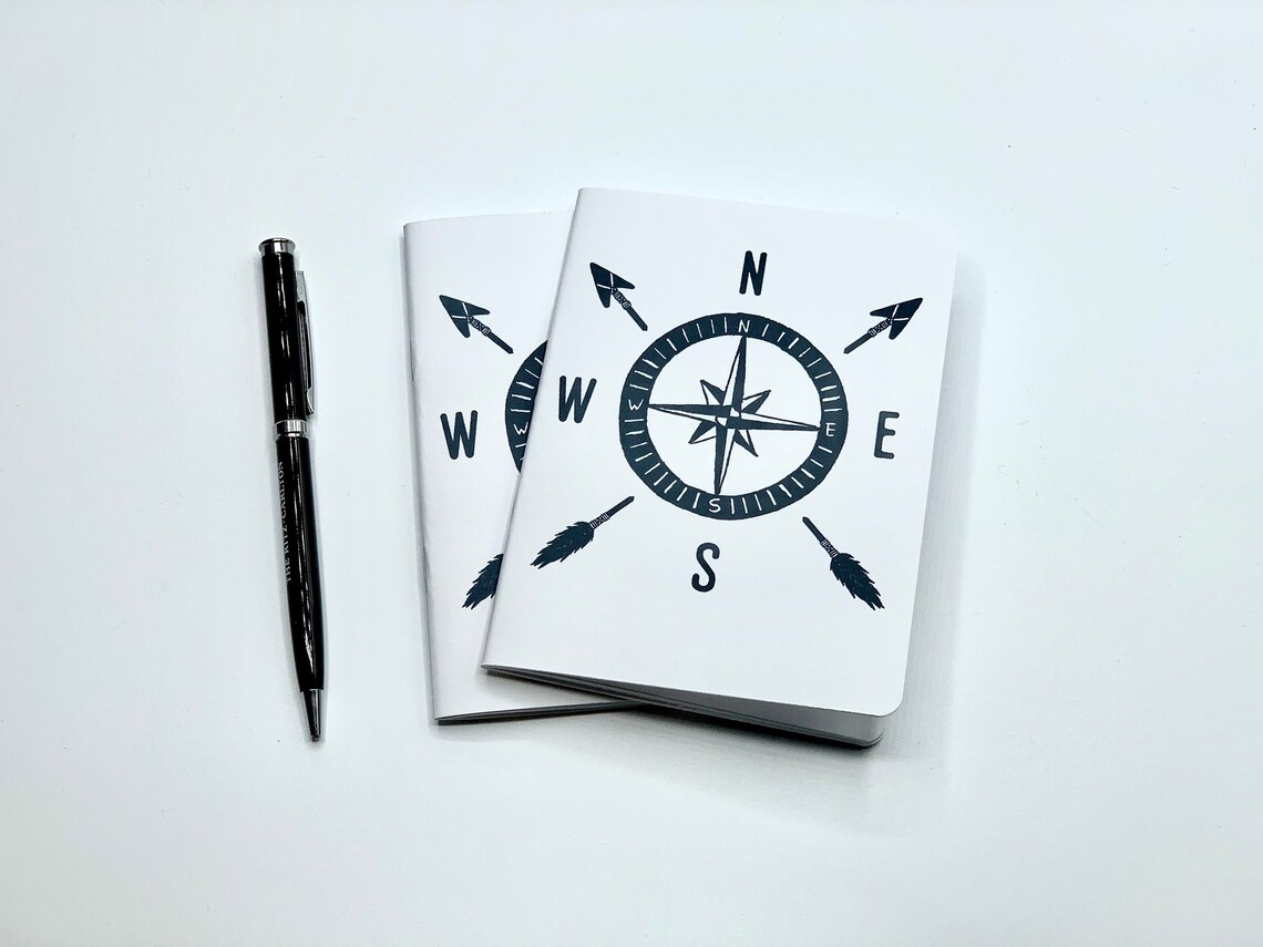 Compass Notebooks 2 Pack Pocket Notebooks Mini Notebook | Etsy