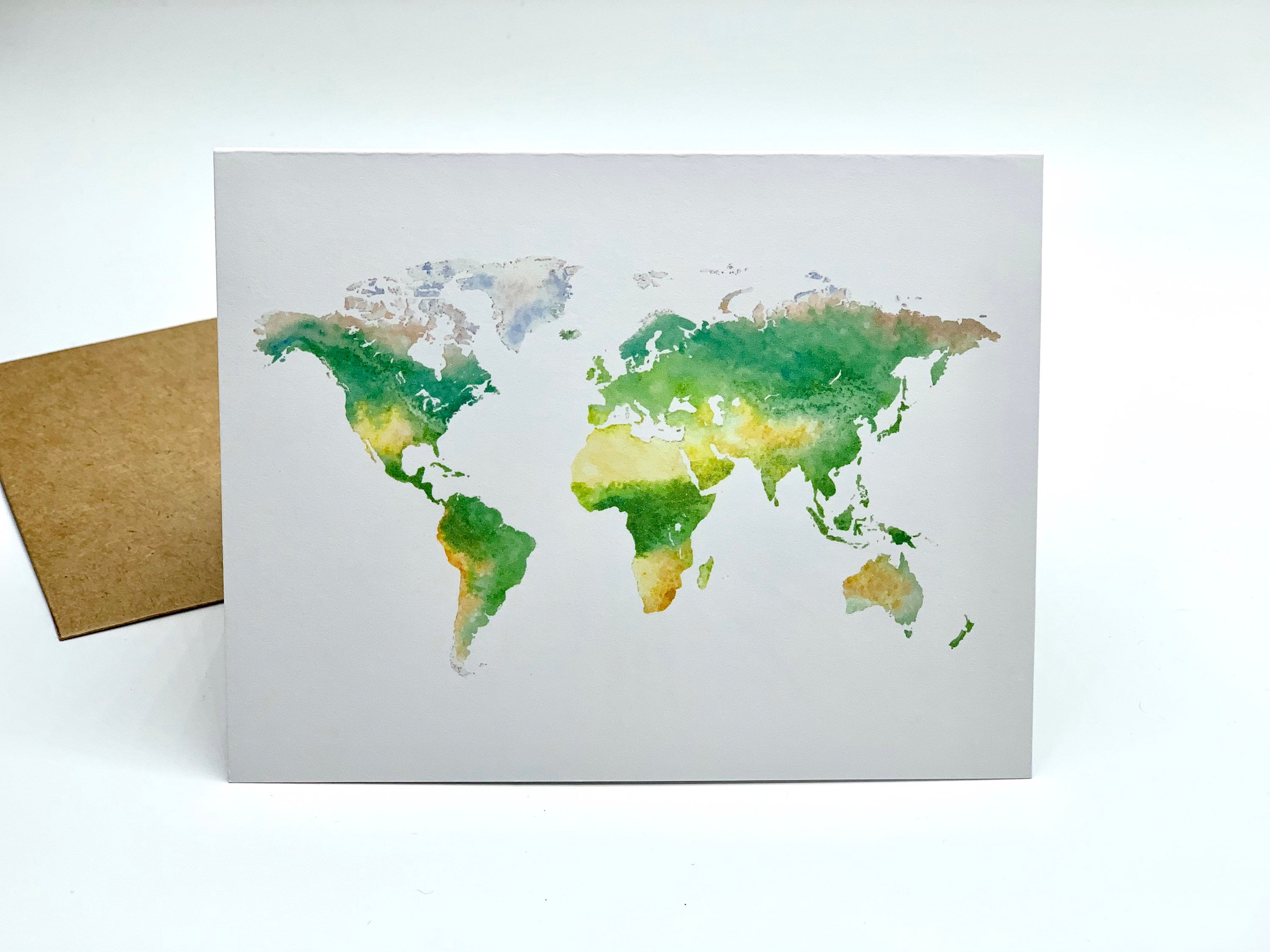 World Cards Earth Card Continents Card Planet Earth - Etsy