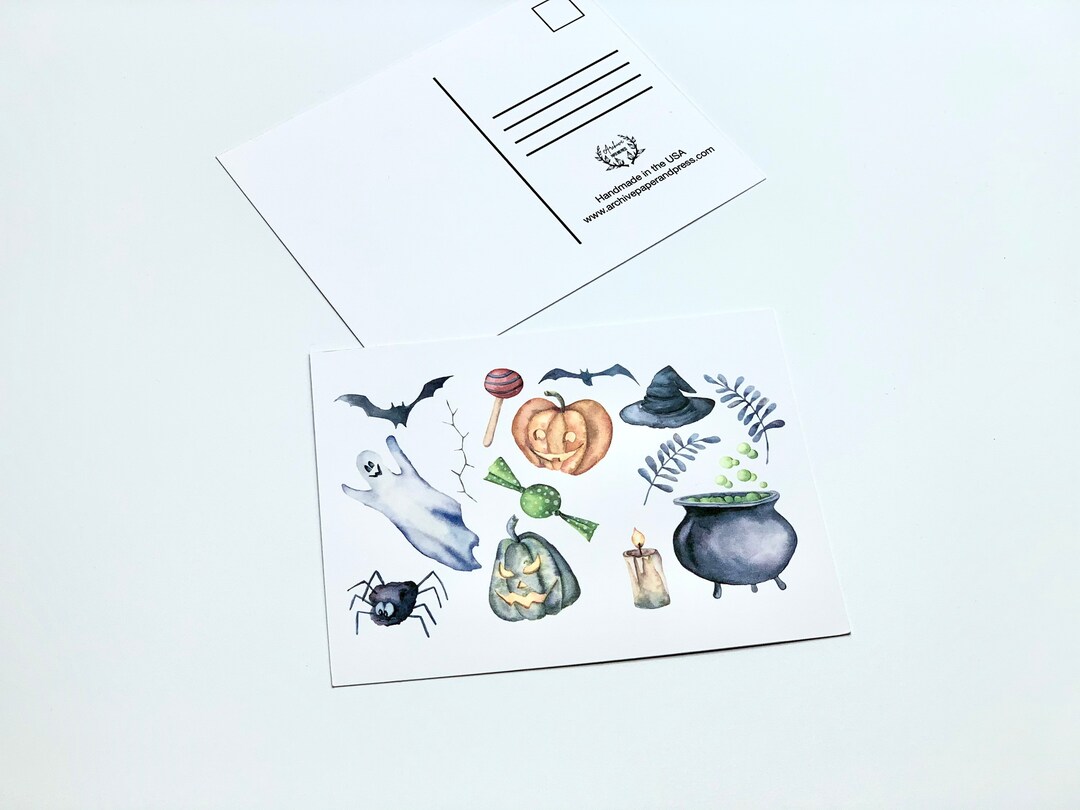 Happy Halloween Postcards - 4 Post Cards - Etsy