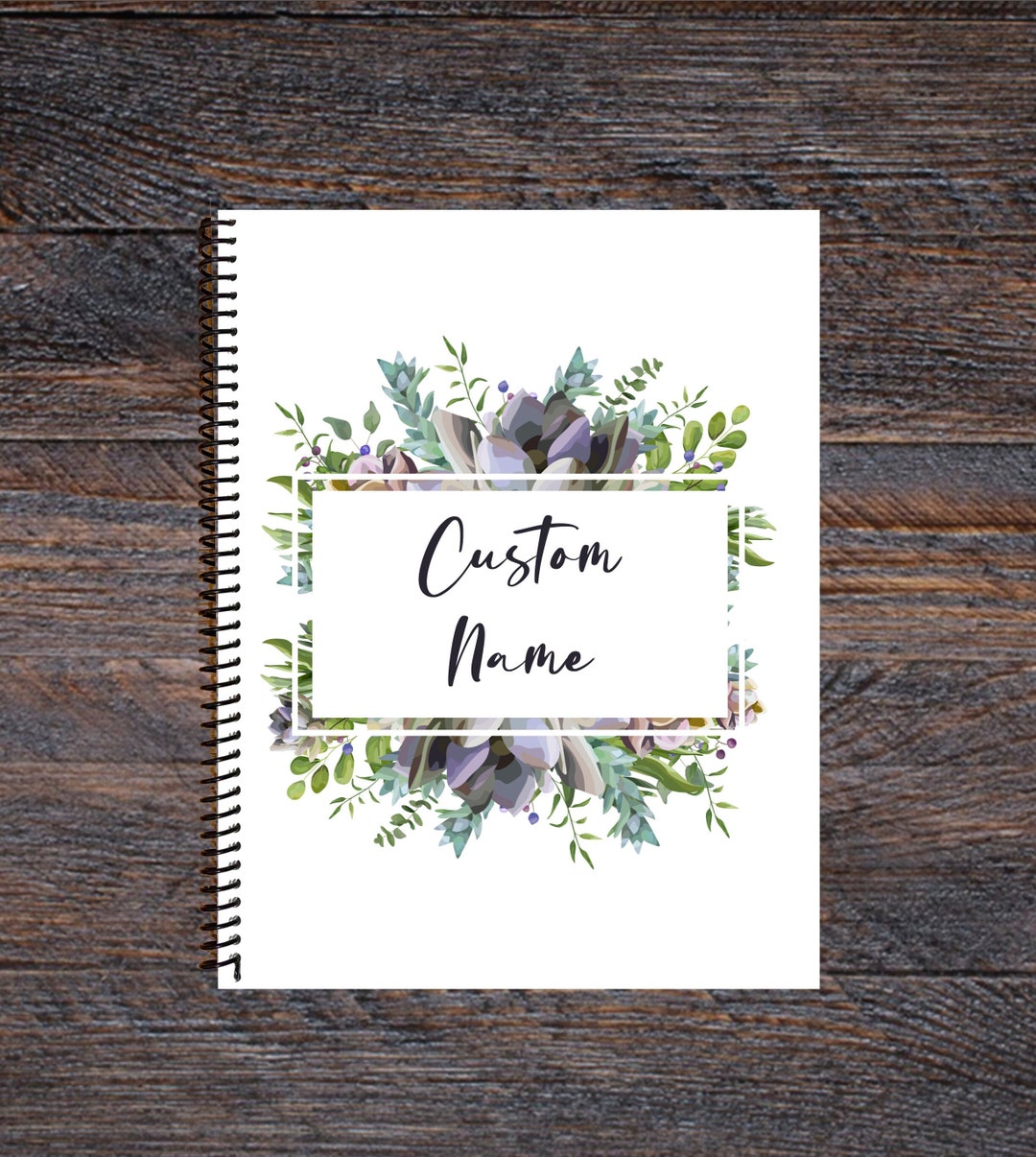 Personalized Floral Spiral Notebooks With Name: Perfect for Gifting ...