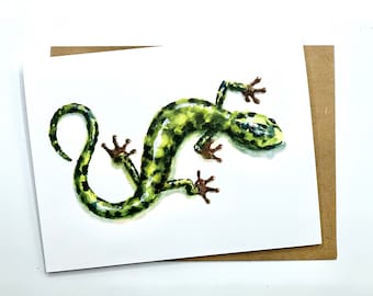 Gecko Greeting Card - Etsy