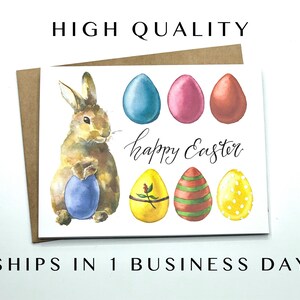Happy Easter Greeting Card Set, Bunny Photo Cards, Blank Greeting Card ...