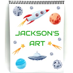 Personalized Art Pad - 8.5x11 - Custom Spiral Drawing Book for Boy or ...